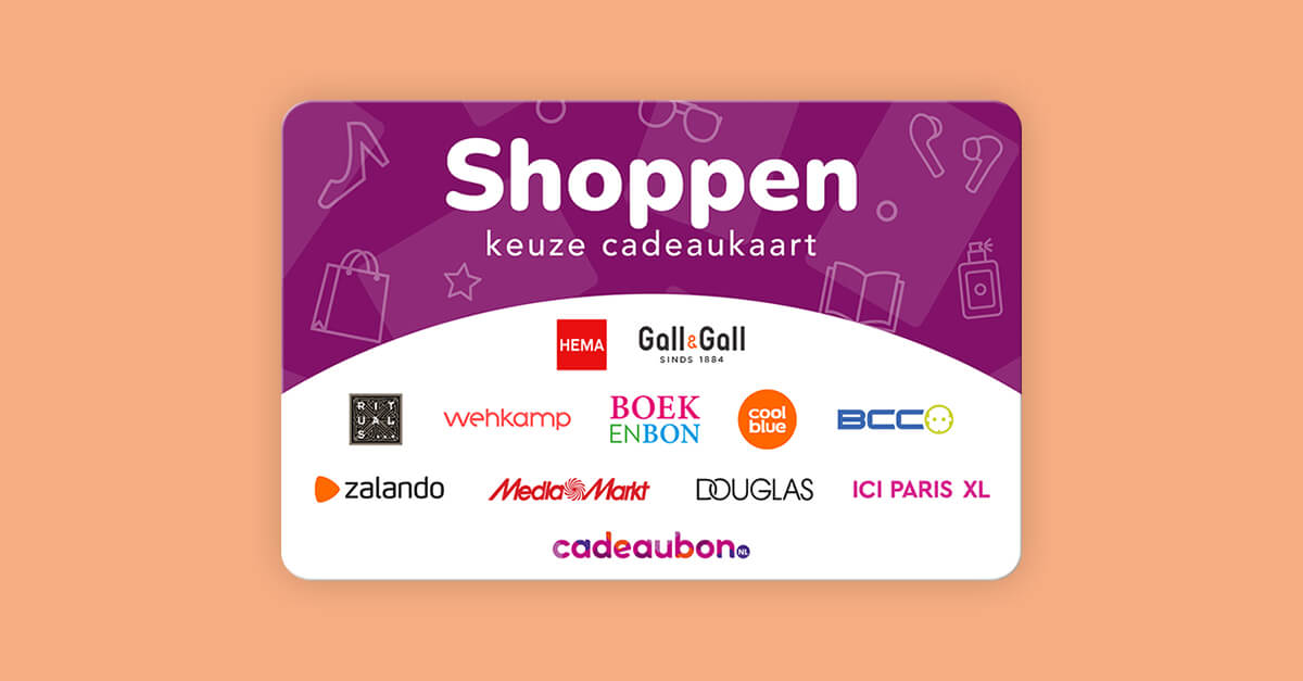 Bestel nu de Shoppen Keuze Cadeaukaart op cadeaubon.nl!