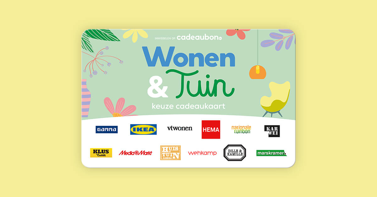 Bestel nu de Wonen & Tuin Keuze Cadeaukaart op cadeaubon.nl!