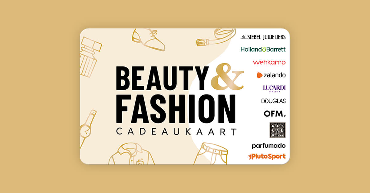 Beauty & Fashion Goud Cadeaukaart, bestel ‘m nu bij cadeaubon.nl
